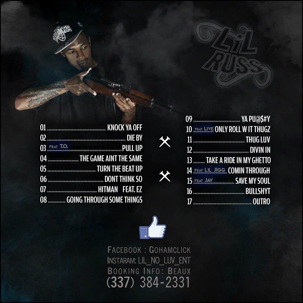 Lil Russ Back Album Cover | 337 MEDiA STUDiOS